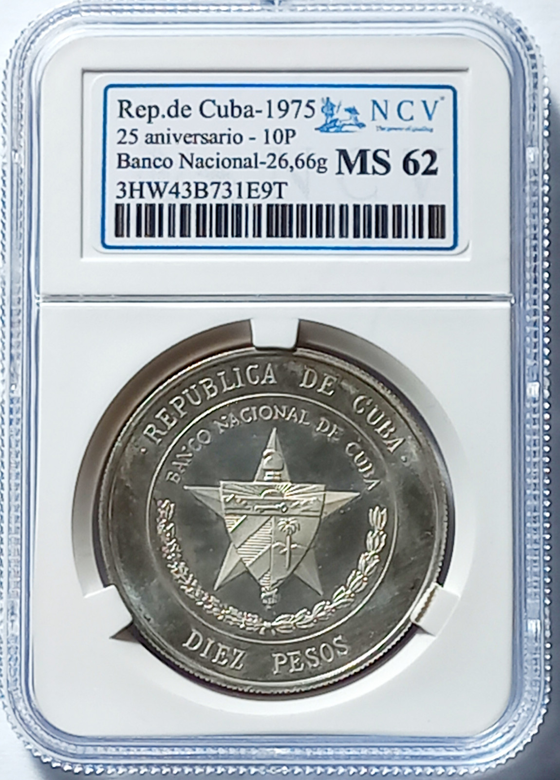 Cuba 10 pesos coin - NCV Grading